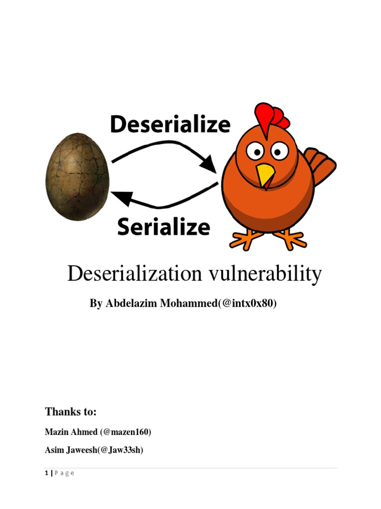 Deserialization Attacks Explanation | PDF | Method (Computer ...