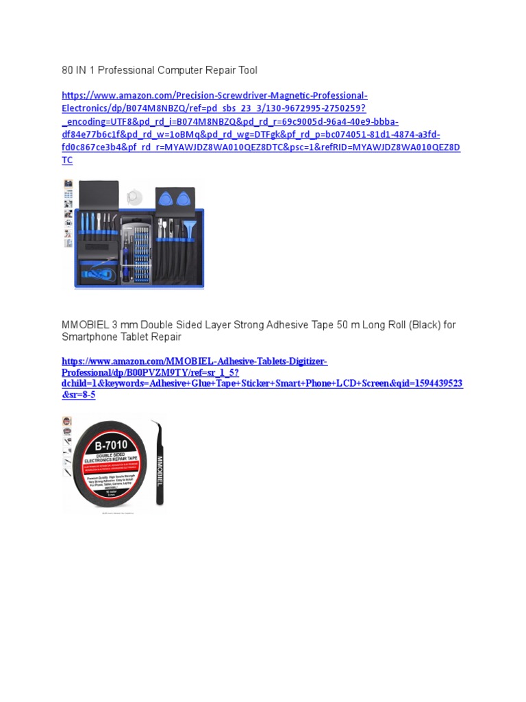 80 IN 1 Professional Computer Repair Tool | PDF