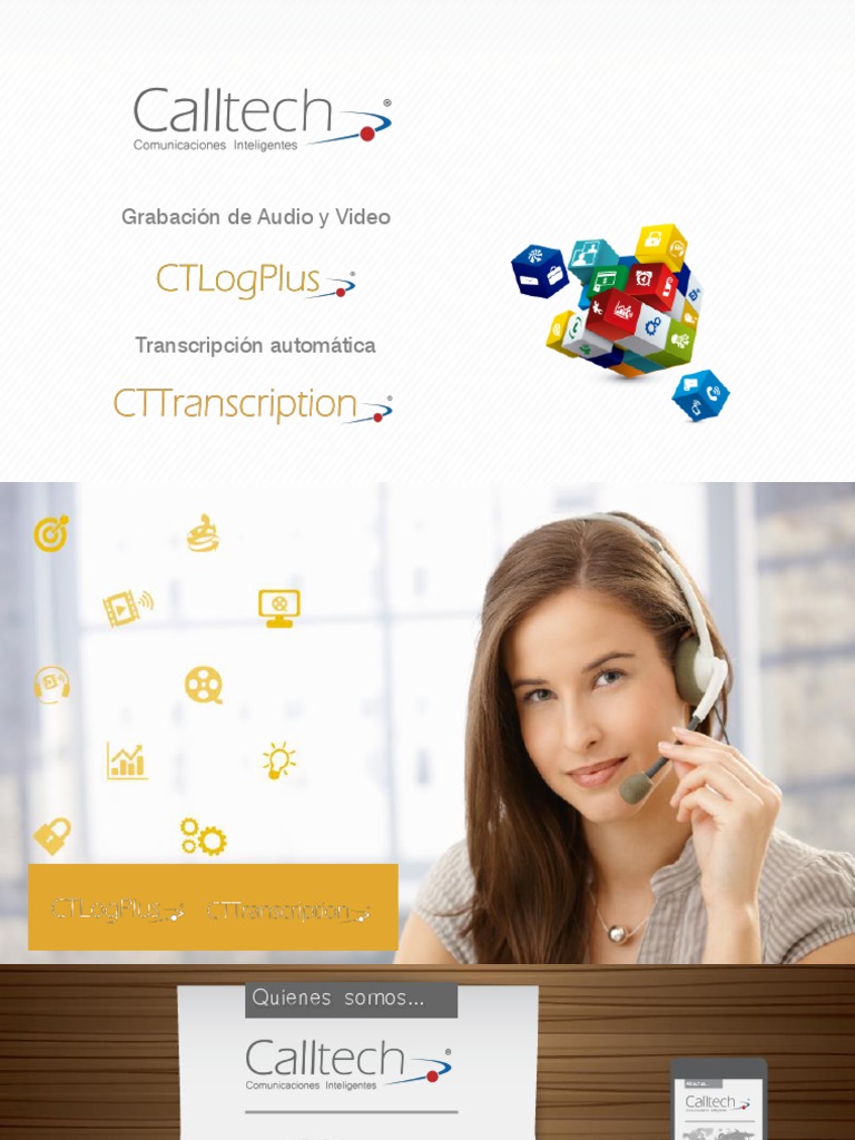 Presentacion CTLog Plus - CTTranscription 2017 PDF | PDF | Respuesta de Voz Interactiva | Metadatos