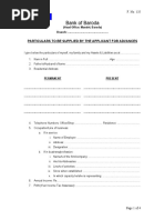Bank of Maharashtra Form | PDF | Loans | Personal Finance