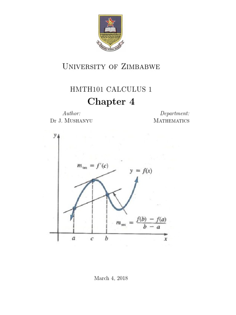 Calculus CHAPTER 4 | PDF | Derivative | Function (Mathematics)