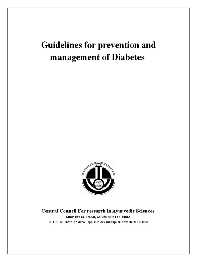 Guidelines For Prevention and Management of Diabetes | PDF | Glycated ...