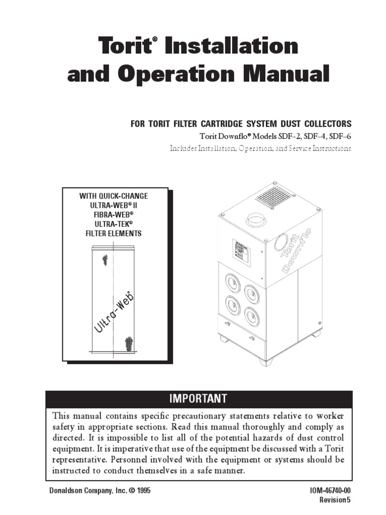 Torit Installation and Operation Manual: Important | PDF | Fire Safety ...