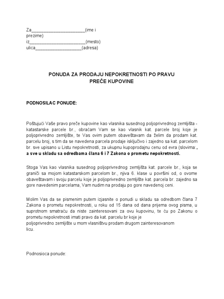 PONUDA PRVO PREČE KUPOVINE-PEĐA Babe | PDF