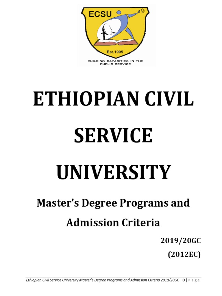 ECSU Masters Degree Program Description & Admission Criteria For 2012 ...