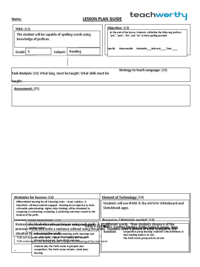 Lesson Plan Guide | PDF | Learning Styles | Lesson Plan