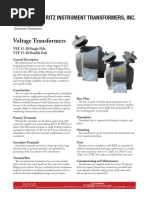 RITZ Voltage Transformer Specifications | PDF | Transformer | Power ...