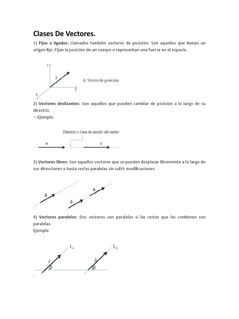 Clases de Vectores | PDF