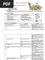 Proyecto Los Animales | PDF | Aprendizaje | Entorno natural