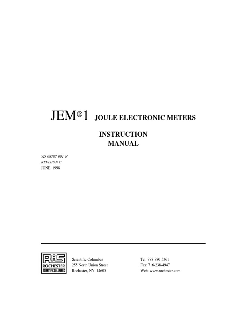 Jem 1 Instruction Manual | PDF | Mains Electricity | Direct Current