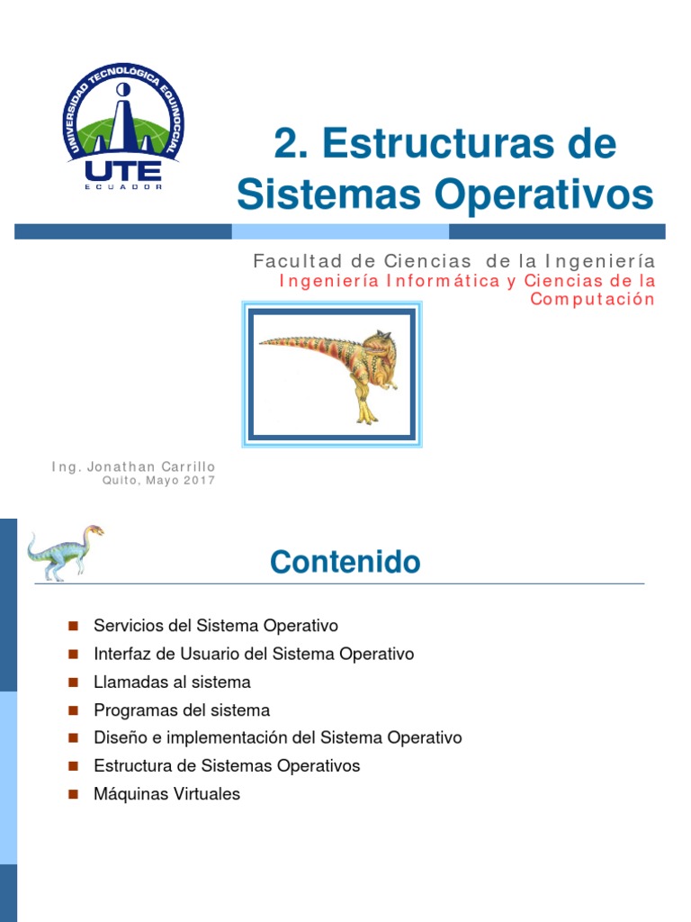 Estructuras de Sistemas Operativos: Facultad de Ciencias de La ...