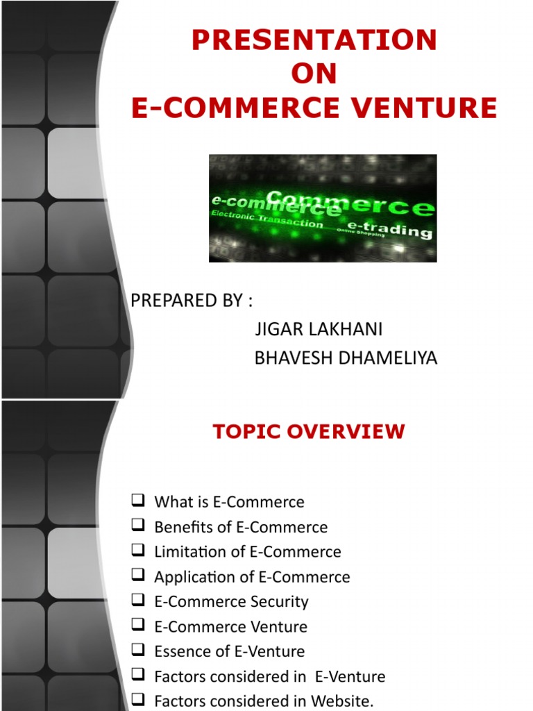 E-Commerce Venture Overview and Insights | PDF | Service Industries | E ...