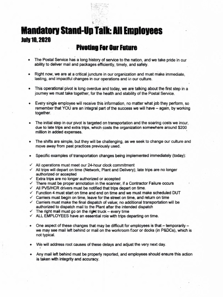 Stand-Up Talk 7-10-2020 (1).pdf | Mail | United States Postal Service