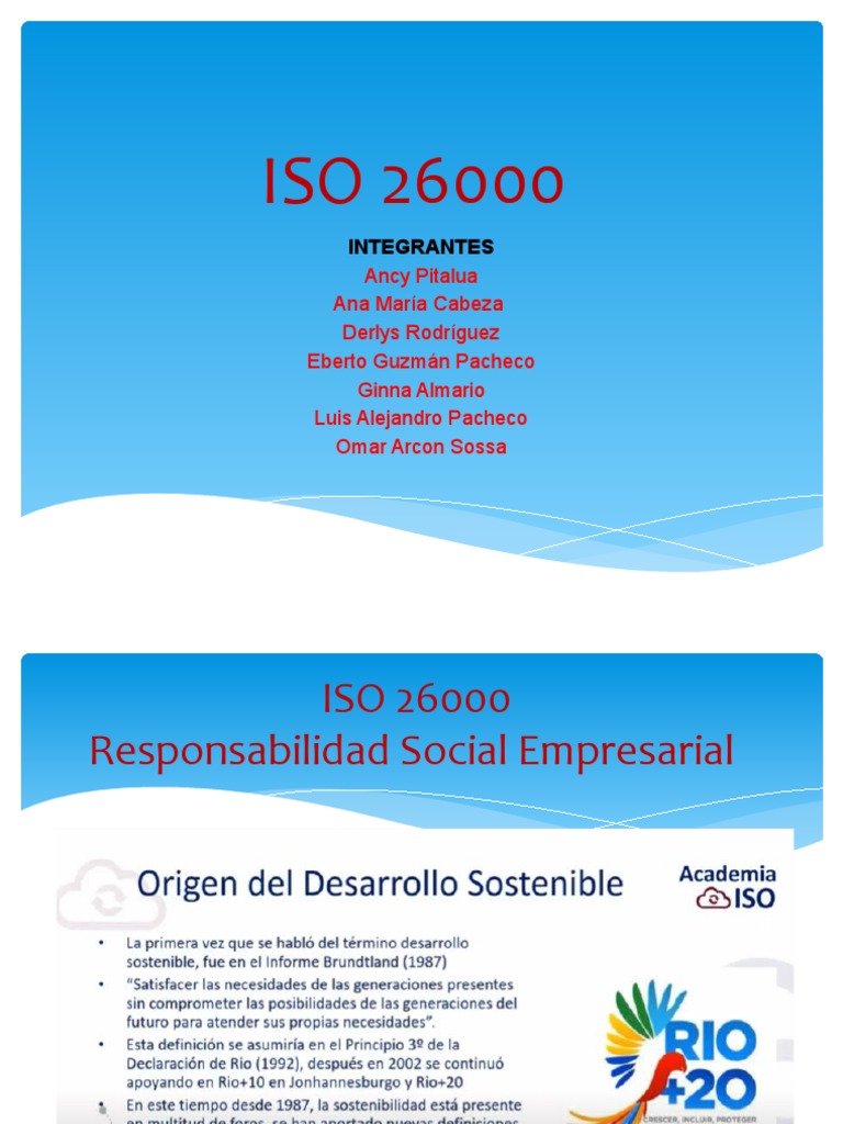 ISO 26000 DIAPOSITIVAS (Autoguardado) | PDF