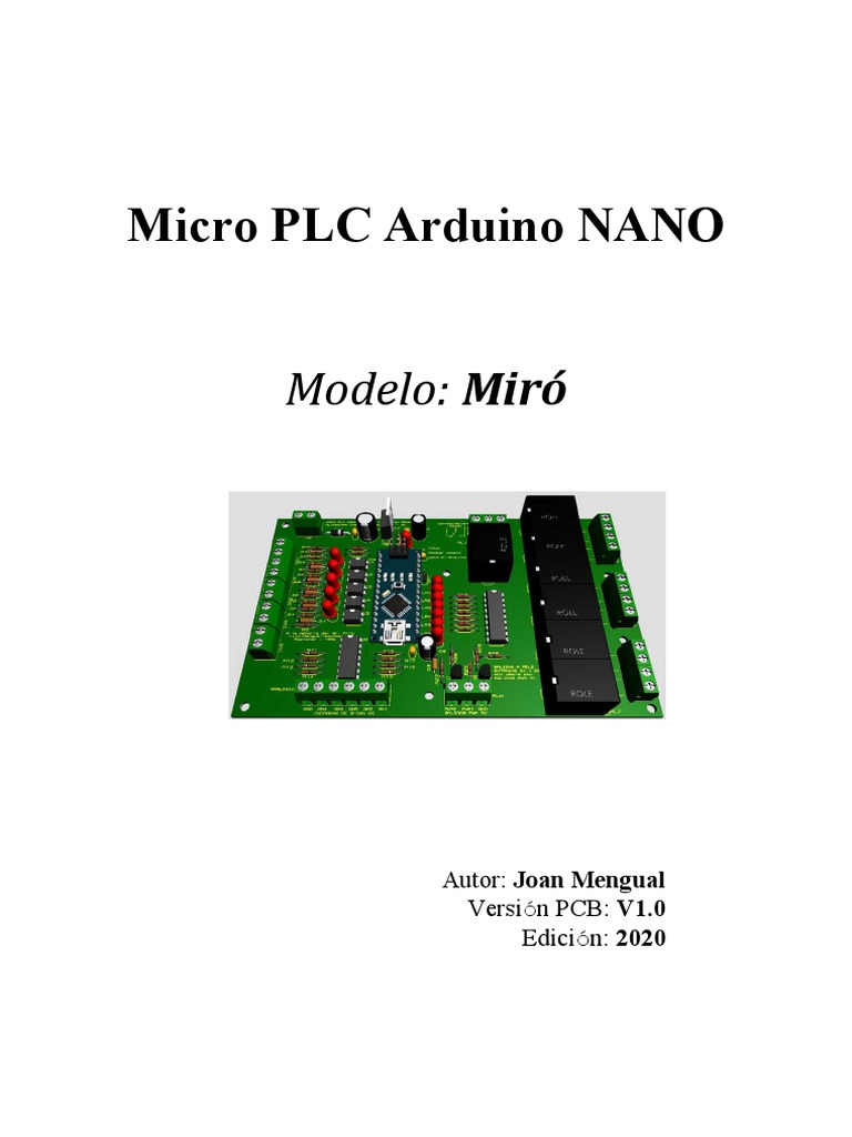 Micro PLC Arduino NANO Mod Miro | PDF | Relé | Controlador lógico ...