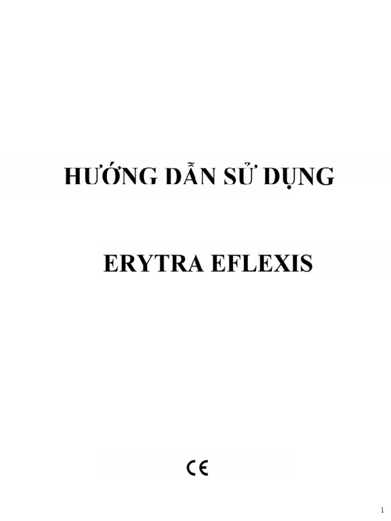 HDSD Erytra Eflexis | PDF