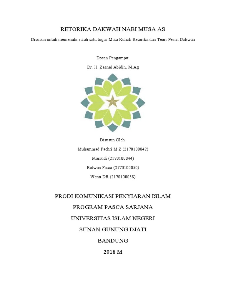 Cover Retorika Dakwah Nabi Musa As | PDF