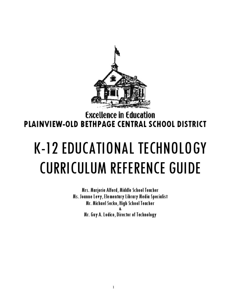 K-12 Educational Technology Curric Ref Guide PDF | PDF | Curriculum ...