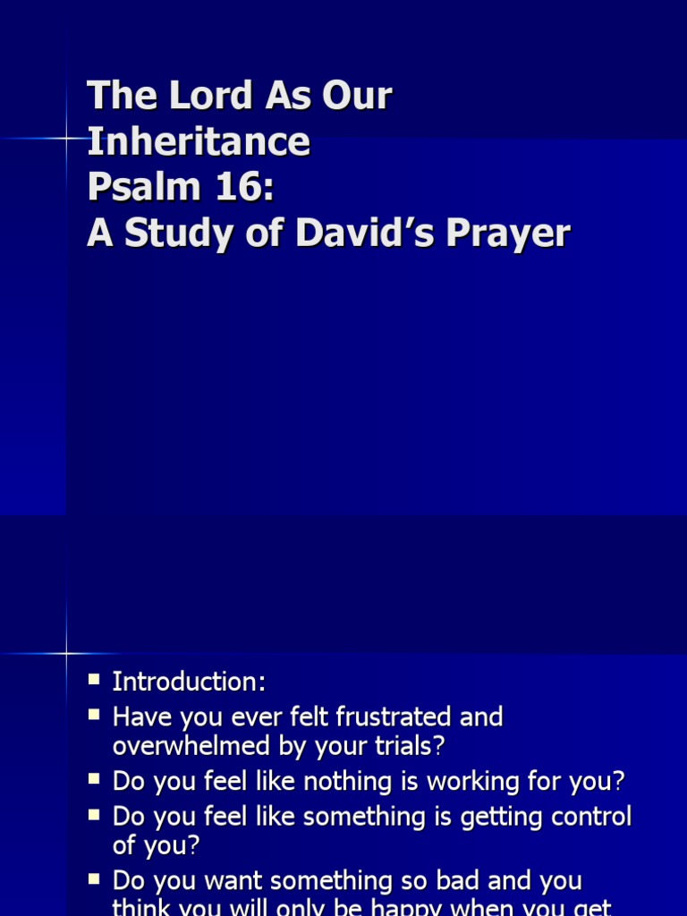 The Lord As Our Inheritance | PDF | Theology | Abraham
