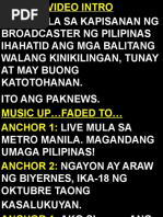 Iskrip Sa Radio Broadcasting | PDF