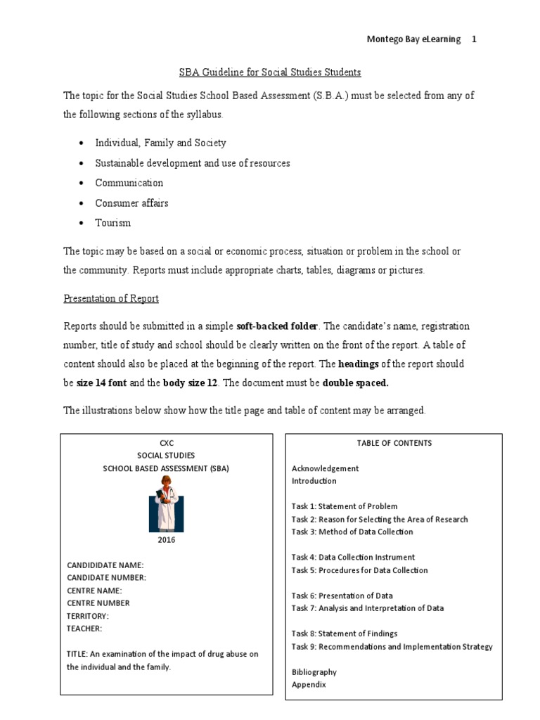 SOCIAL STUDIES OFFICIAL SBA GUIDE. 2015 07 10 2015 Edition | PDF ...