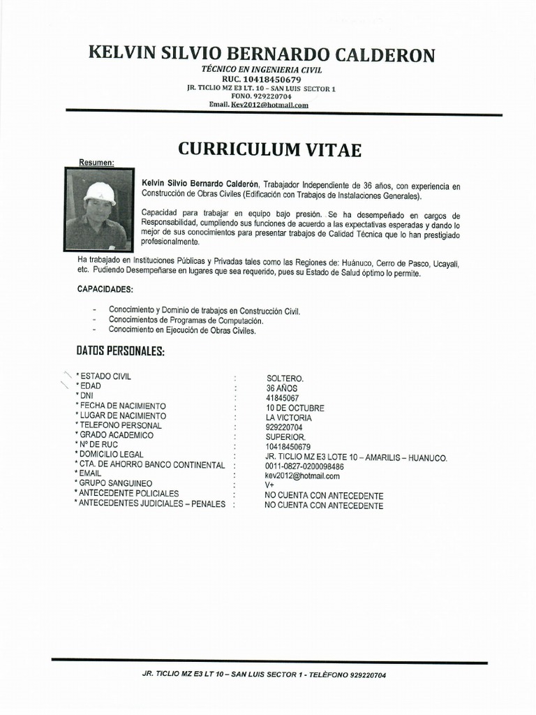 Kelvin Silvio Bernardo Calderon PDF | PDF