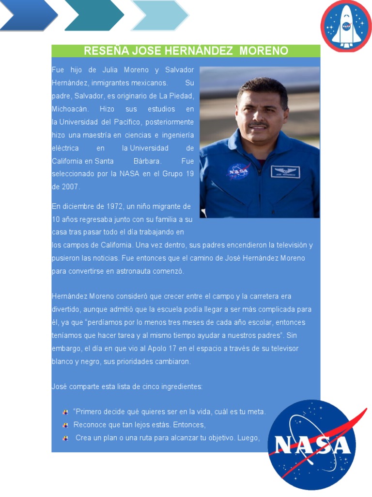 Biografia De Jose Hernandez Astronauta