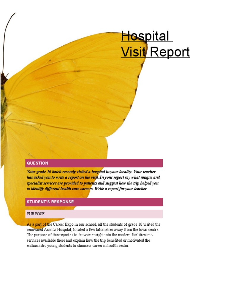 Hospital Visit Report | PDF | Hospital | Teachers