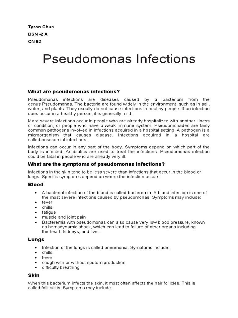 What Are Pseudomonas Infections? | PDF | Infection | Pseudomonas