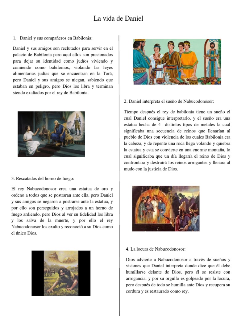 La Vida de Daniel | PDF | Daniel (figura bíblica) | Nabucodonosor Ii