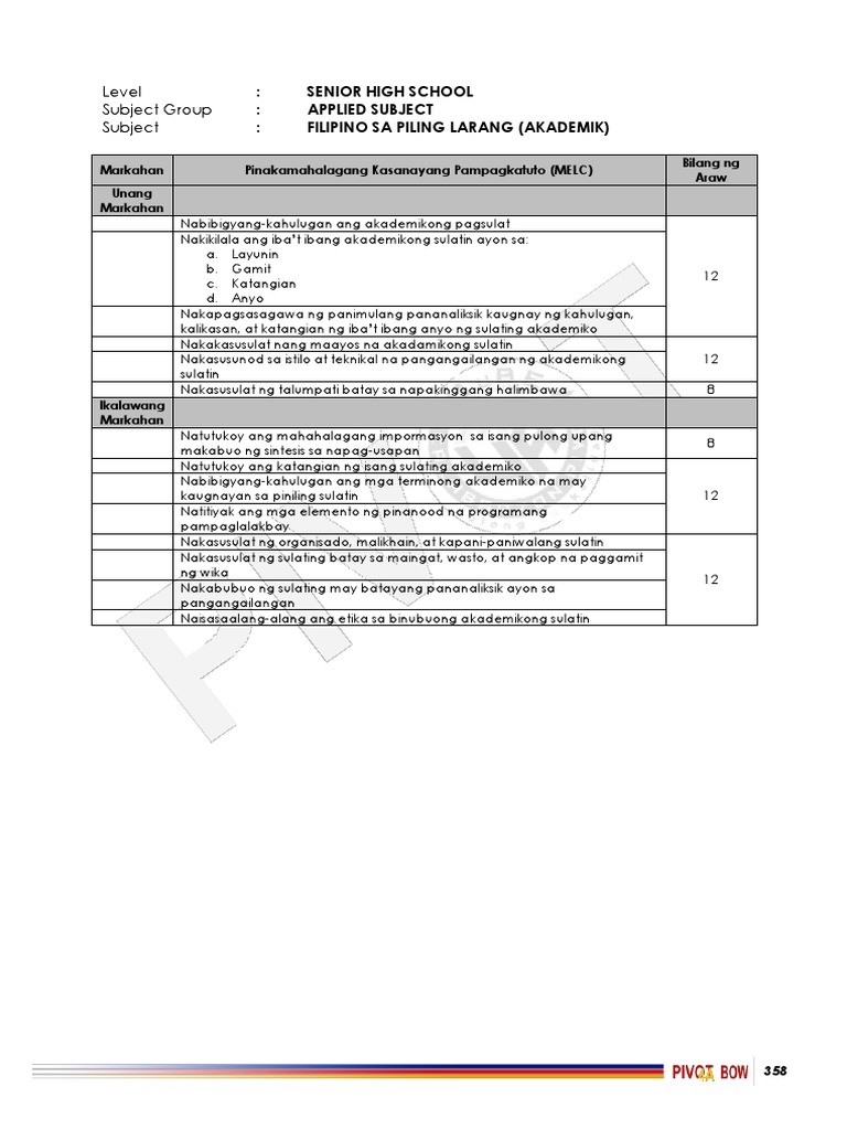 BOW - Piling Larang | PDF