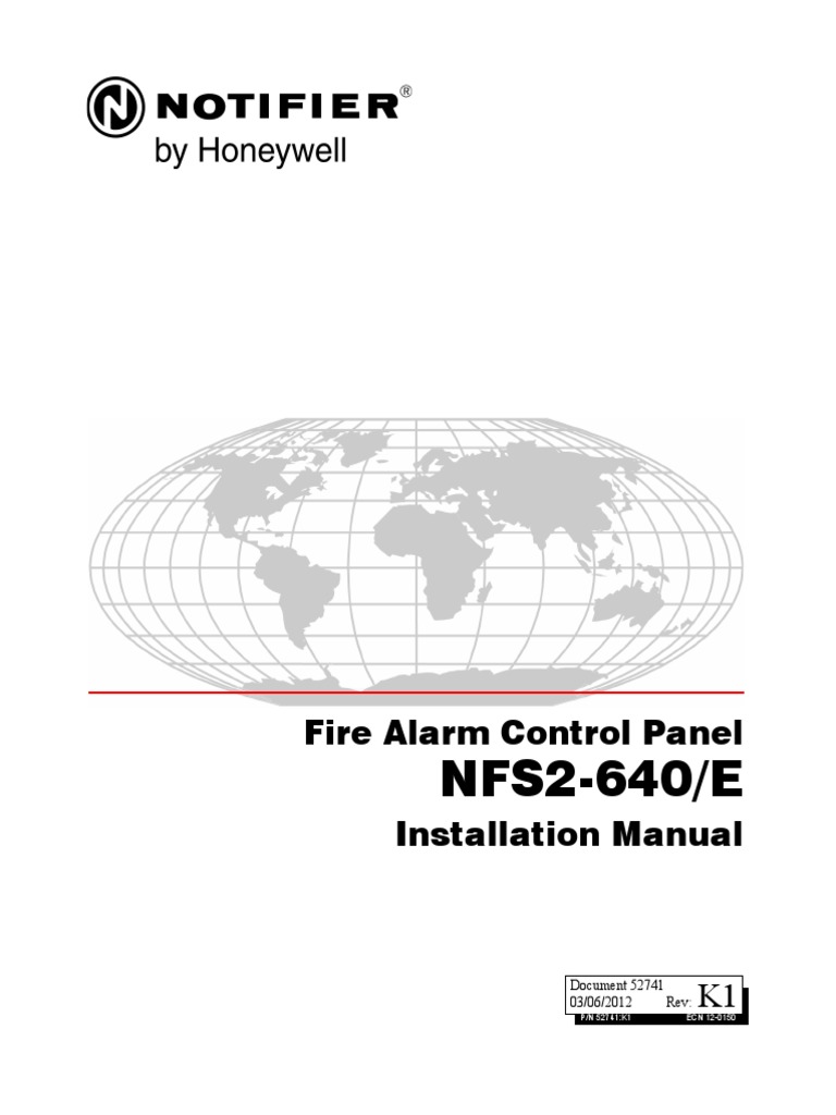 NFS2-640/E: Fire Alarm Control Panel Installation Manual | PDF ...