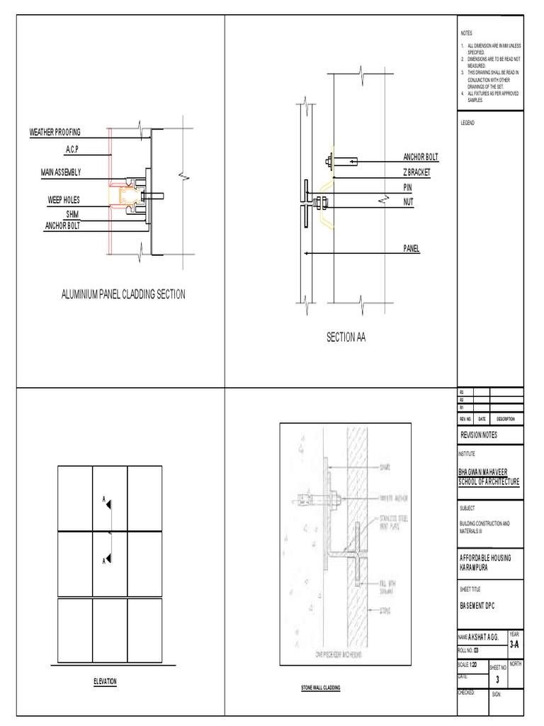 Aluminium Panel Cladding Section: Weather Proofing | PDF | Building ...