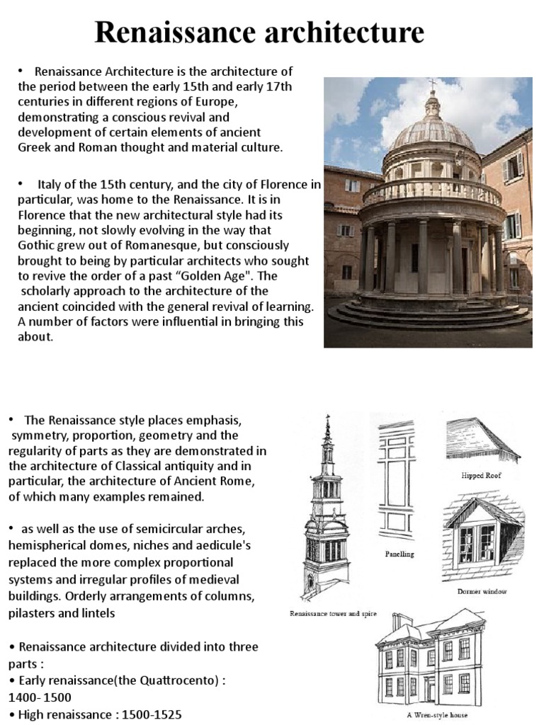 Renaissance Architecture | PDF | Classicism | Renaissance