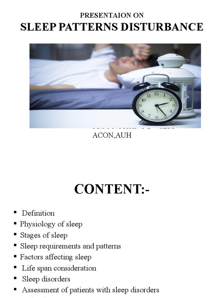 Sleep Patterns Disturbance | Download Free PDF | Sleep | Insomnia
