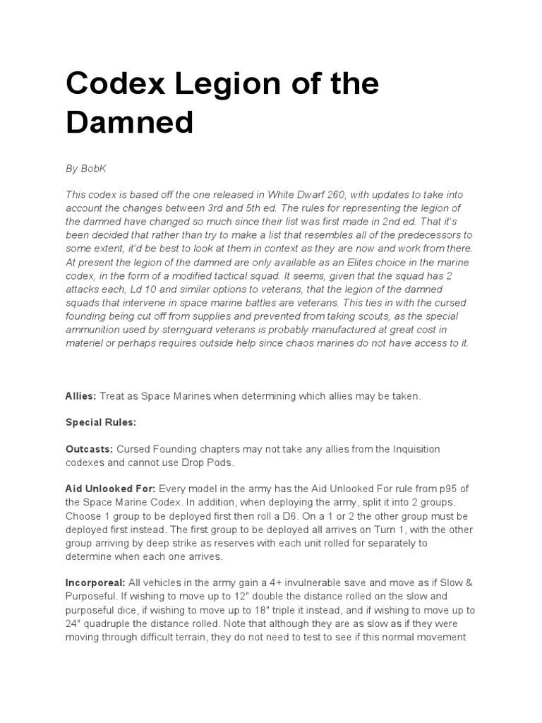 Legion of The Damned Fandex by BobK | Download Free PDF | Military ...
