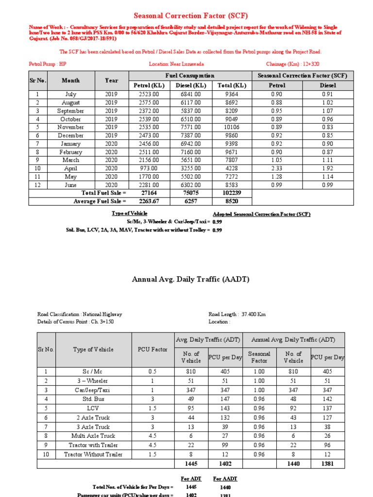 Calculation of Seasonal Correction Factor | Download Free PDF | Truck ...