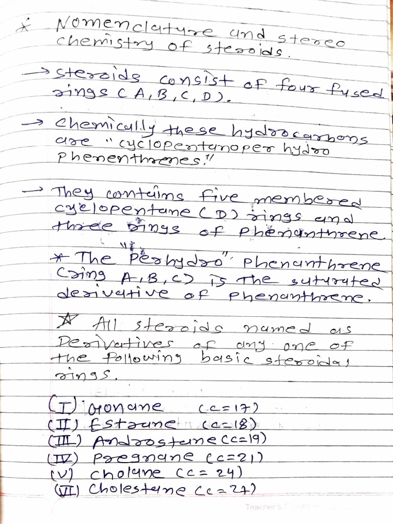 Steroid Structure in Medicinal Chemistry | PDF