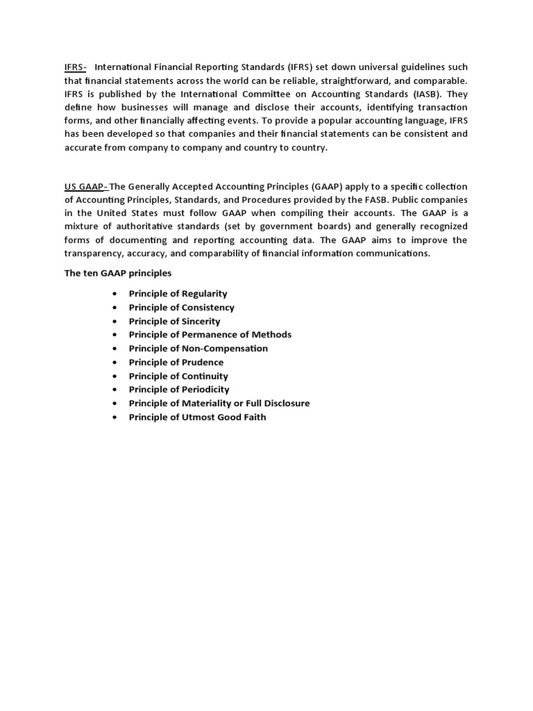 The Ten GAAP Principles | PDF