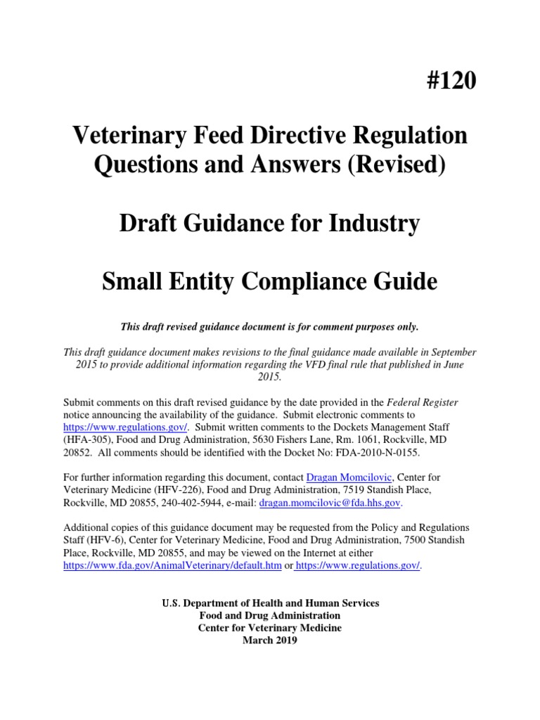 Veterinary Feed PDF | PDF | Federal Food | Food And Drug Administration