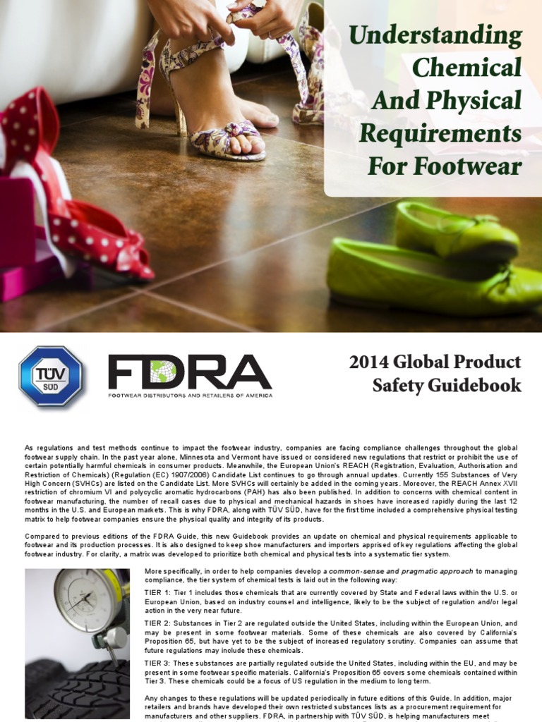 Footwear FDRA Chemical and Physical Testing Guidebook 2014 Aug | PDF ...