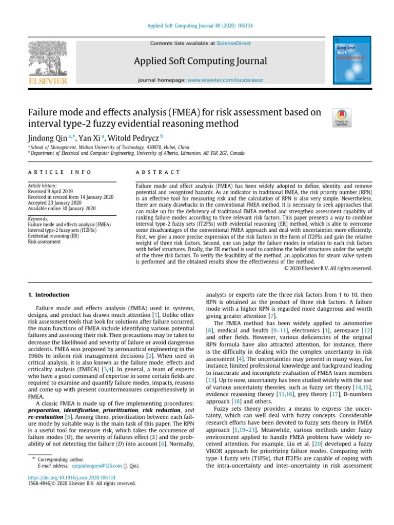 Applied Soft Computing Journal: Jindong Qin, Yan Xi, Witold Pedrycz ...