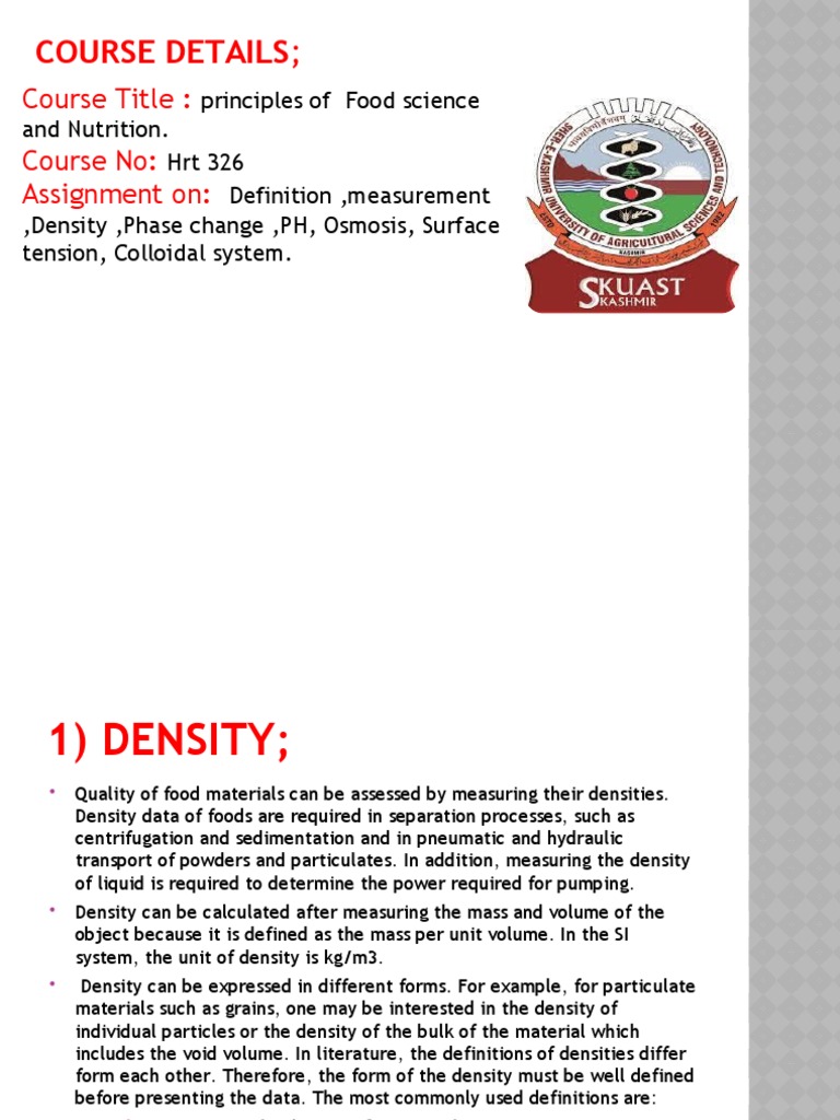 Food Science | PDF | Emulsion | Colloid