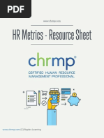 AIHR HR Metrics Cheat Sheet | PDF | Turnover (Employment) | Employment