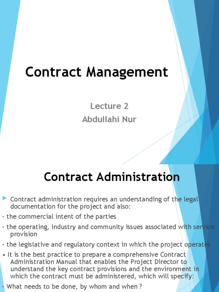 Contract Management 2 | PDF | Employment | Governance