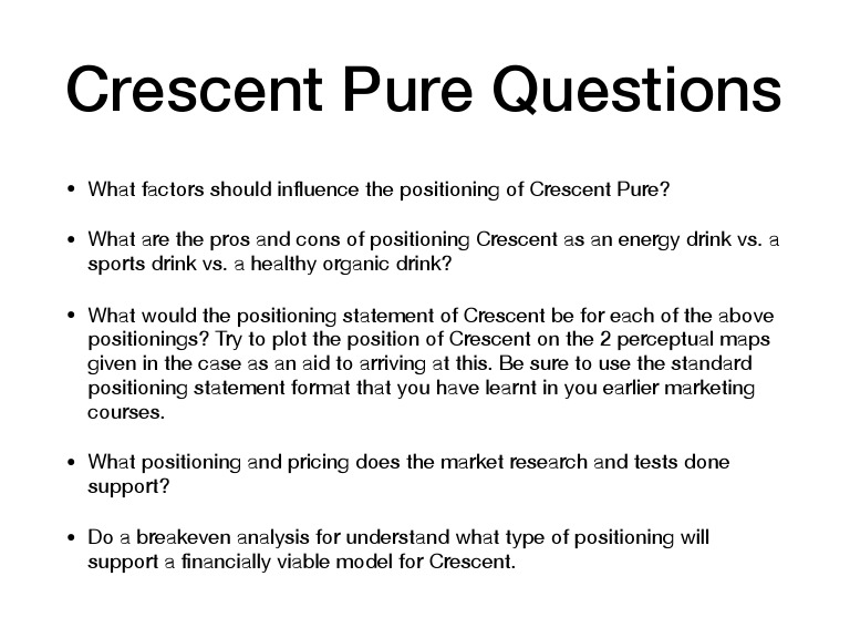 Crescent Pure Positioning Analysis | PDF