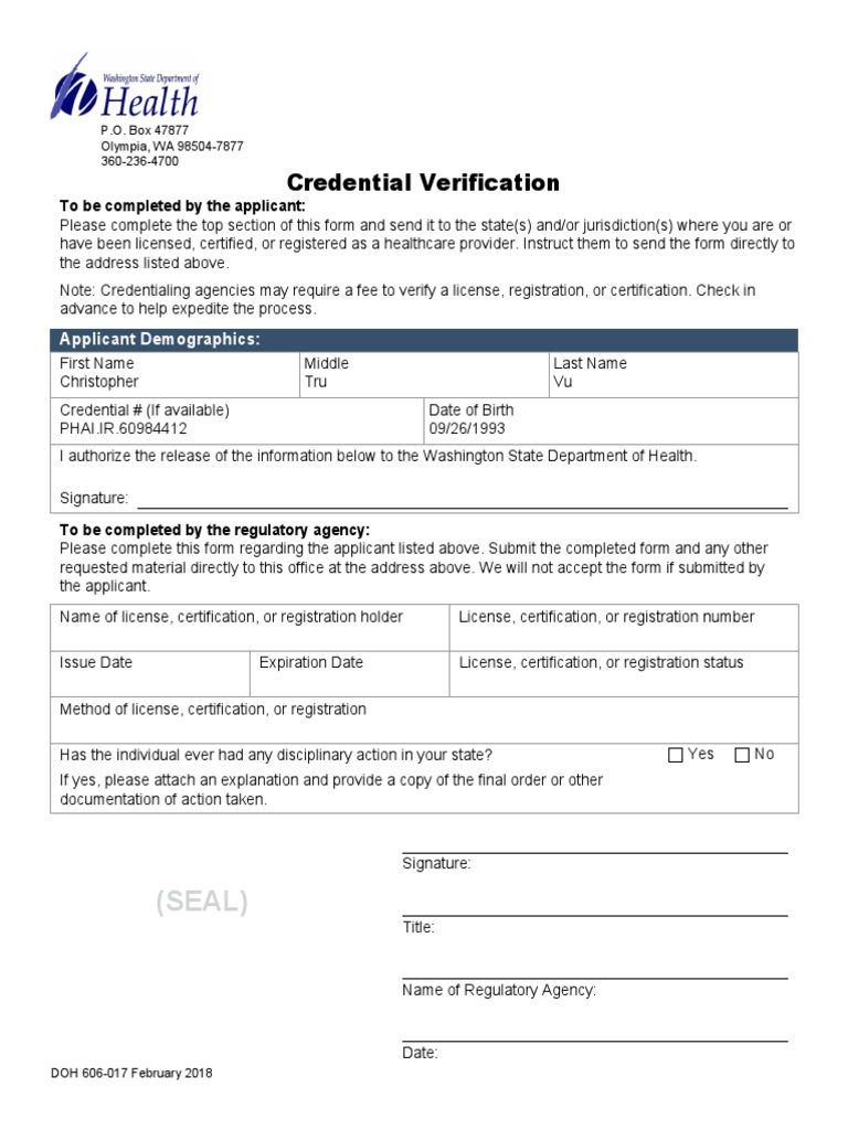 Out-of-State Credential Verification | PDF