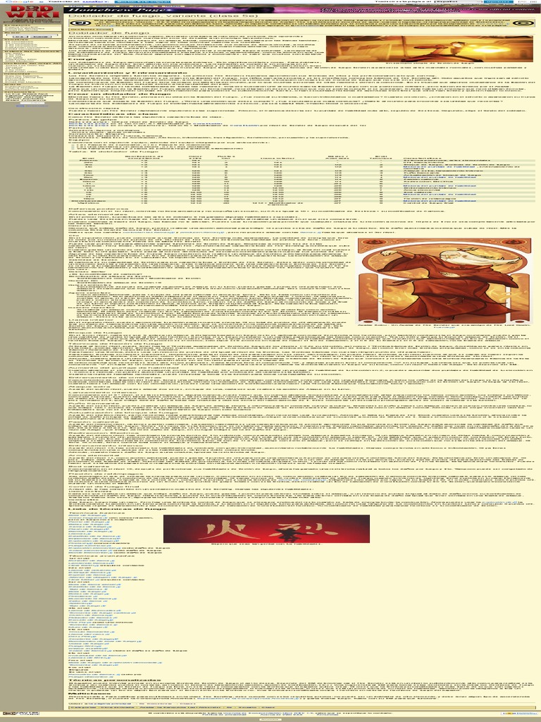 Fire Bender, Variante (Clase 5e) - D&D Wiki | PDF | Incendios | Naturaleza