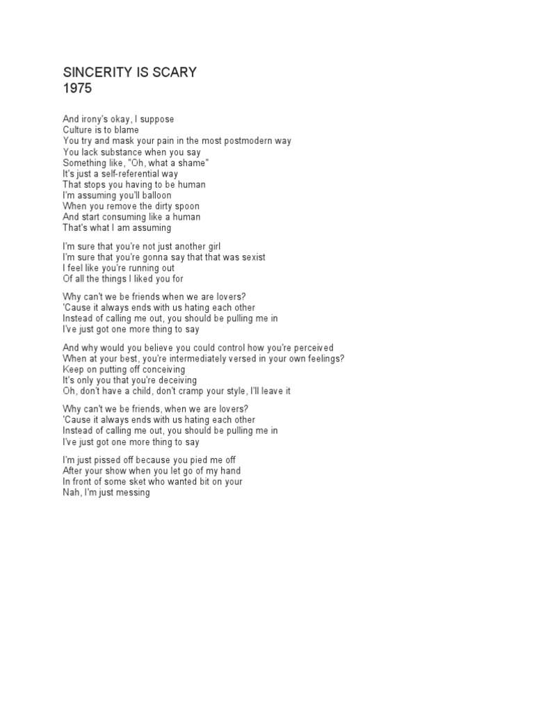 Sincerity Is Scary | PDF