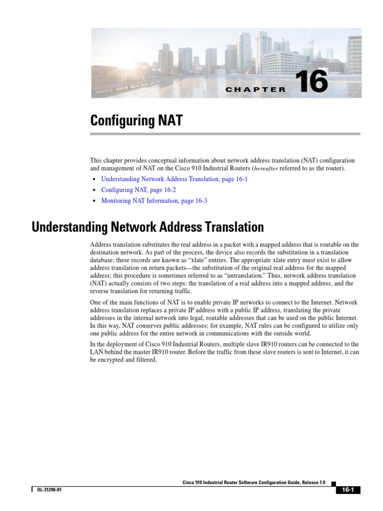 Configuring NAT: Understanding Network Address Translation | PDF | Router (Computing) | Computer ...